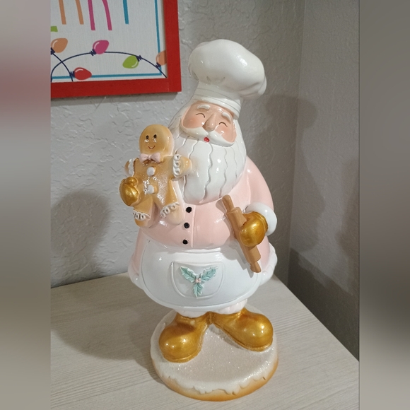 Holiday | Pink Santa Gingerbread Man Bakery Christmas Kitchen New ...